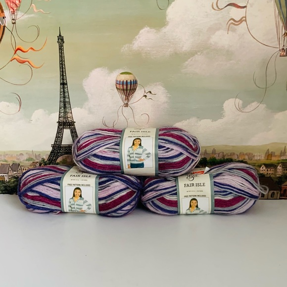 Yarn Bee | Art | Hobby Lobby Yarn Bee Fair Isle Self Stripingyarn Lot ...